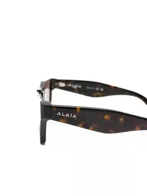 Alaïa Tortoiseshell-effect Square Frame Sunglasses