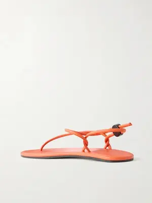 JAMIE HALLER String Theory Leather Thong Sandals - Orange