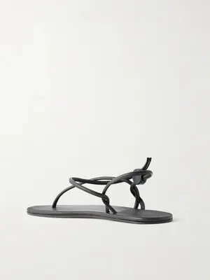 JAMIE HALLER The String Theory Leather Thong Sandals - Black