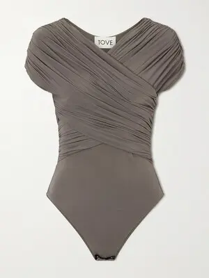 Tove Sidney Ruched Jersey-crepe Bodysuit