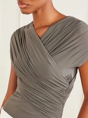Tove Sidney Ruched Jersey-crepe Bodysuit