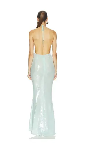 Retrofete Elexa Halterneck Sequin Maxi Dress