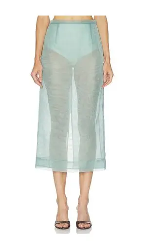 Renggli Organza Pencil Skirt - Teal