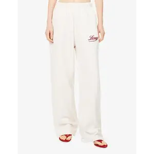 LENY Cotton Wide-leg Jogging Bottoms