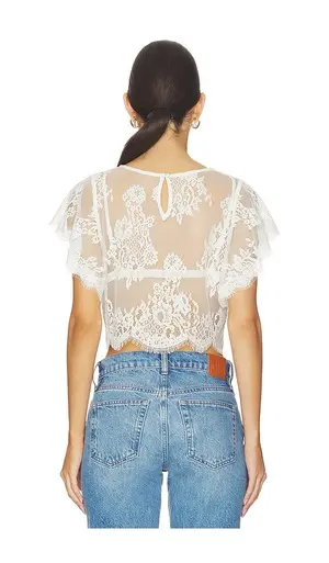 Free People Lunar Ash Lace Top