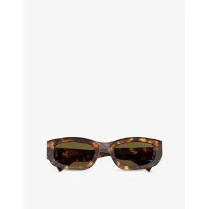 Miu Miu Mu B04s Rectangular-frame Acetate Sunglasses - Brown