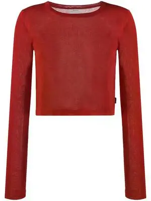 Woolrich Cropped Crew-neck Jumper - Red