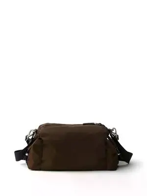 Prada Re-nylon And Leather Hobo Bag - Brown