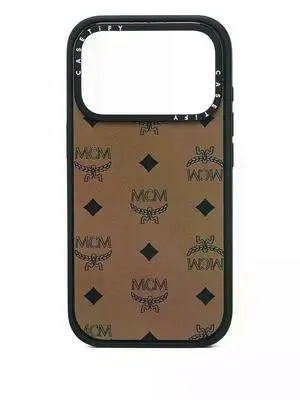 Mcm X Casetify Monogram-pattern Iphone 17 Pro Case - Brown