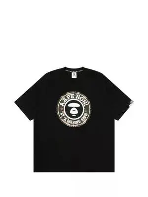 AAPE BY *A BATHING APE Logo-print Camouflage-detail T-shirt - Black
