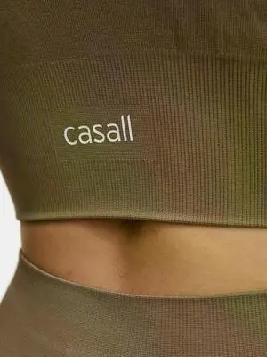 CASALL Seamless Ribbed-knit Cropped Top