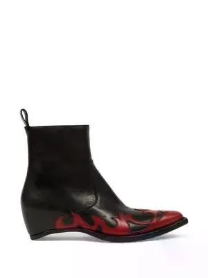 MAISON MARGIELA Heel-less Western Flames Boots - Black