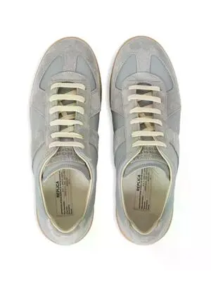 MAISON MARGIELA Replica Leather-panelled Sneakers - Grey