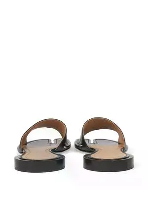 MAISON MARGIELA Tabi Leather Flat Sandals - Black
