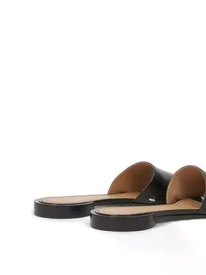 MAISON MARGIELA Tabi Leather Flat Sandals - Black