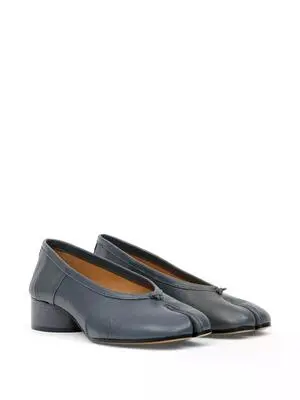 MAISON MARGIELA Maison Margiela Grey Nappa Leather Tabi Ballerina-Style Pumps Grey