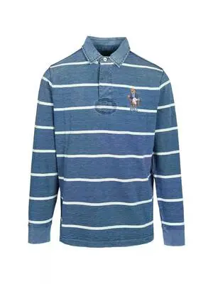 Polo Ralph Lauren Polo Bear Striped Polo Shirt - Blue