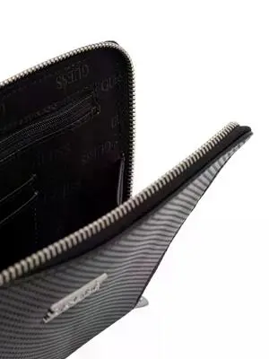 Guess Boston Perforated Logo Plaque Clutch Bag