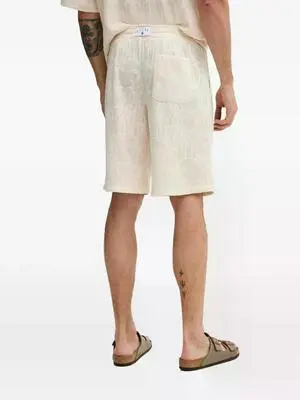 Guess Cream Palm Tree Detail Shorts