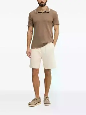 Guess Daryl Open-knit Polo-collar T-shirt - Brown