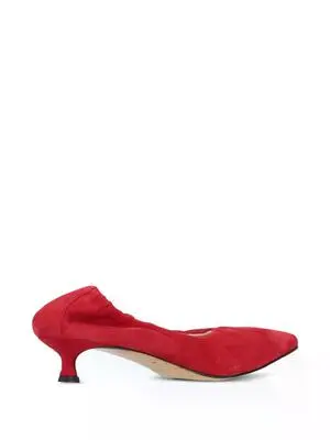 LA ROSE Elasticated Pointed-toe Pumps - Red
