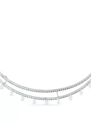 AARON BASHA 18k White Gold Diamond Choker Necklace - Silver