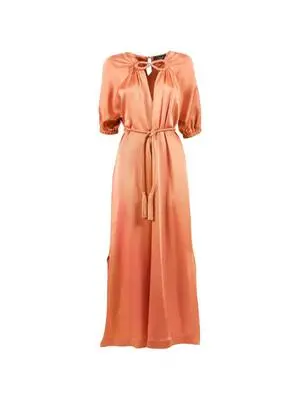 CLIPS Infinito Belted Maxi Dress - Orange