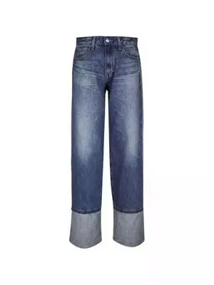 Ag Adria Contrast-panel Jeans - Blue