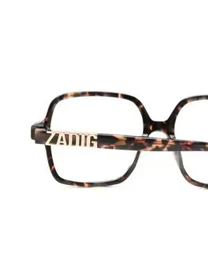 Zadig&Voltaire Logo-plaque Square-frame Glasses