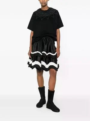 RAXXY Quilted Detail Crewneck T-shirt