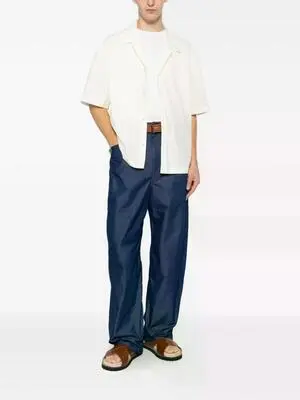 Givenchy Logo Print Wide Leg Trousers