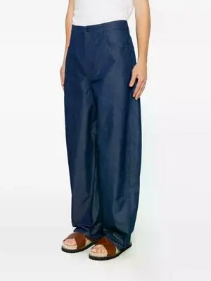 Givenchy Logo Print Wide Leg Trousers
