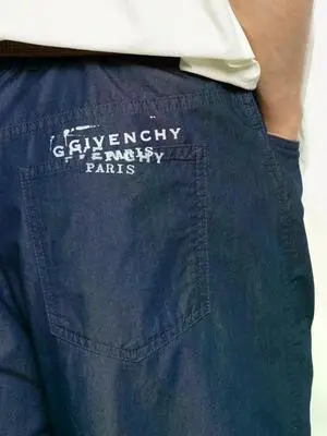 Givenchy Logo Print Wide Leg Trousers