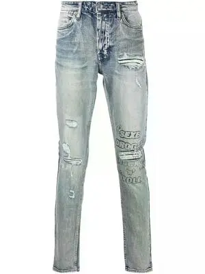 Ksubi Slim-fit Distressed Denim Jeans