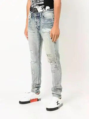 Ksubi Slim-fit Distressed Denim Jeans