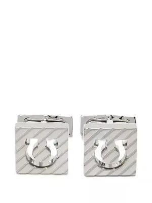 Ferragamo Engraved Cufflinks & Tie Clips