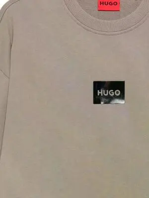 Hugo Logo Patch Crew Neck Sweater