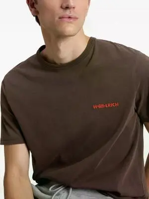 Woolrich Garment-dyed Graphic-print T-shirt
