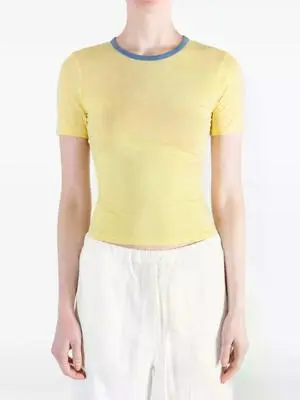 Auralee Contrast-trim Raglan-sleeve T-shirt