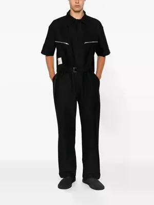 SONG FOR THE MUTE X Birkenstock Belted Zip-pocket Jumpsuit - Black