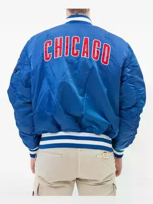 New Era Alpha Industries Chicago Cubs Patch-detail Bomber Jacket - Blue