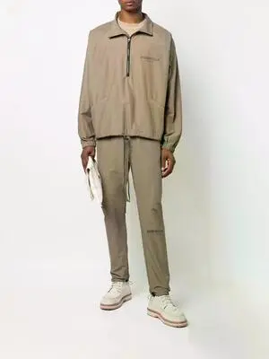 Fear Of God Logo Print Track Pants - Green
