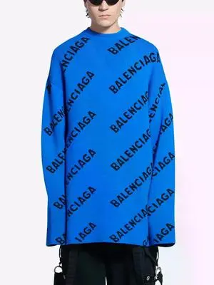 Balenciaga All-over Logo Jumper