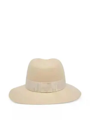 MAISON MICHEL Henrietta Wool Felt Fedora Hat - Neutrals