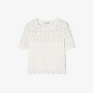 Burberry Floral Lace Blouse - Chalk White