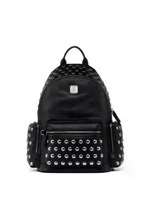 Mcm Stark Studded Backpack - Black