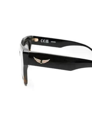 Zadig&Voltaire Square-frame Tortoiseshell-effect Sunglasses