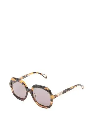 Zadig&Voltaire Tortoiseshell-effect Geometric-frame Sunglasses