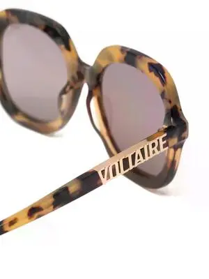 Zadig&Voltaire Tortoiseshell-effect Geometric-frame Sunglasses