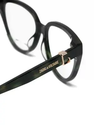 Zadig&Voltaire Tortoiseshell-effect Cat-eye Eyeglasses